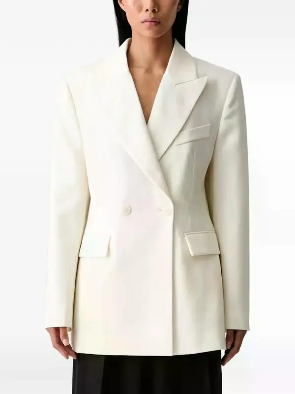 ANINE BING Double-breasted Peaked-lapel Blazer