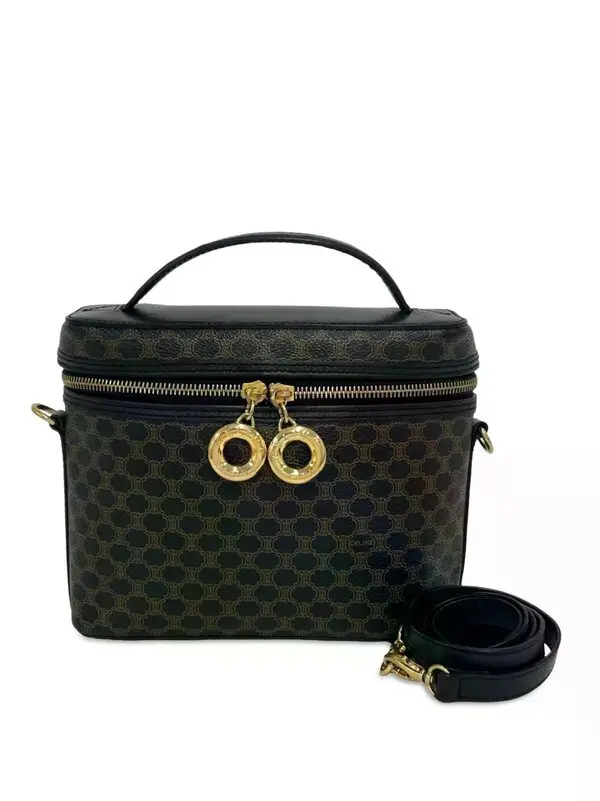 Celine 1998 Macadam Coated Canvas Vanity Bag
