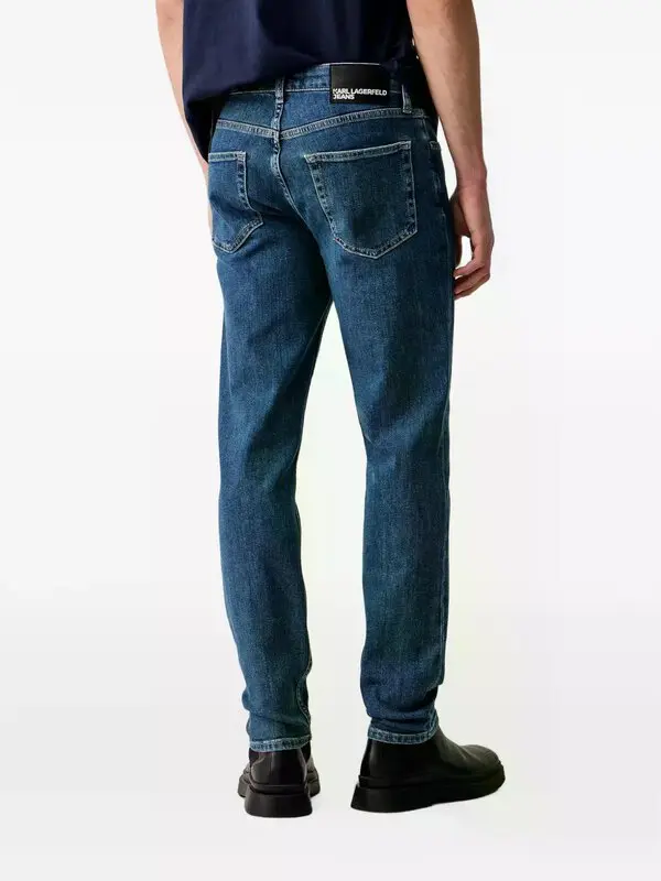 Karl Lagerfeld Logo-patch Straight-leg Jeans