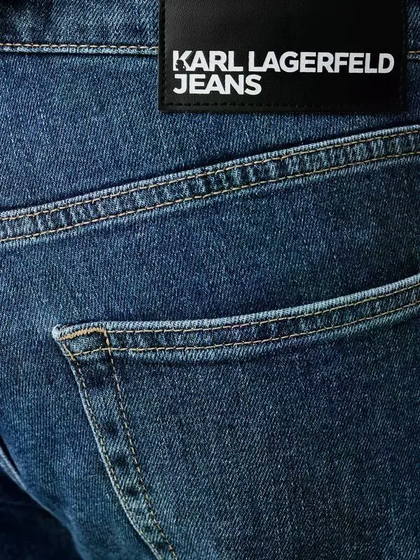 Karl Lagerfeld Logo-patch Straight-leg Jeans