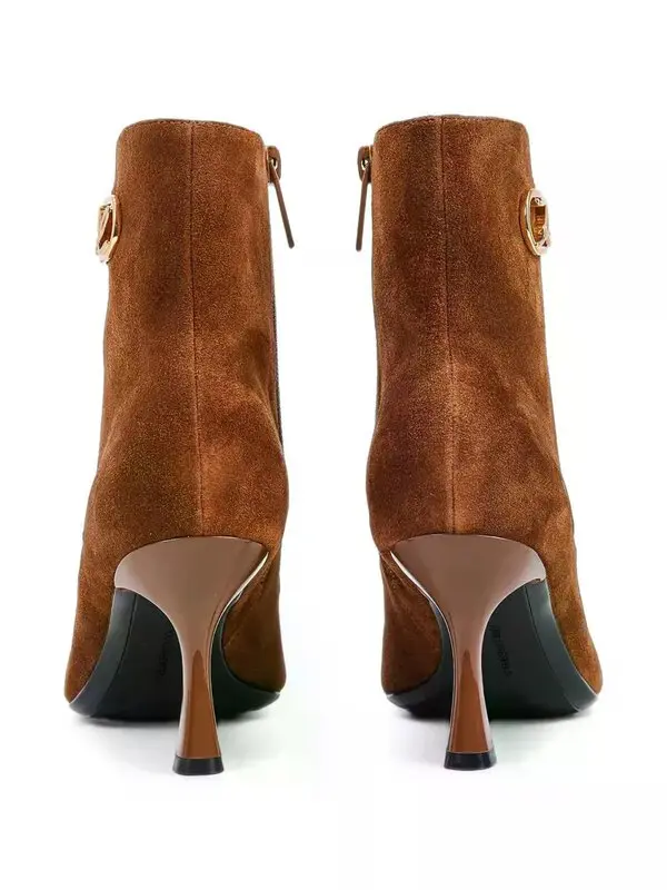 Karl Lagerfeld Logo-plaque Suede Ankle Boots