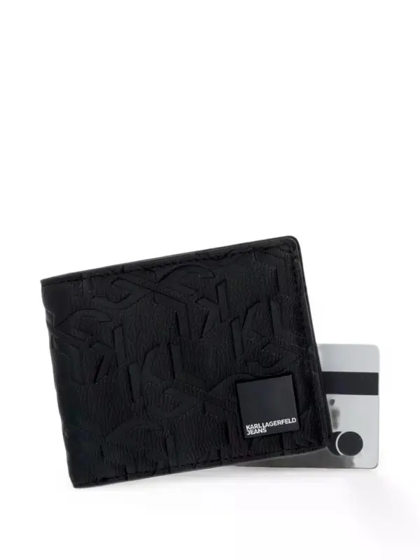 Karl Lagerfeld Monogram-embossed Bifold Wallet