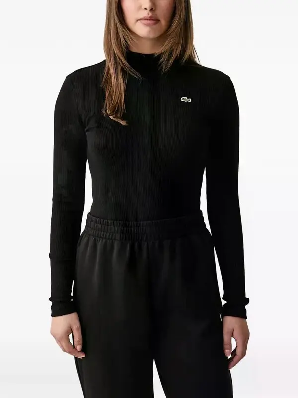 Lacoste Ribbed-knit High-neck Top
