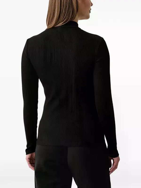 Lacoste Ribbed-knit High-neck Top