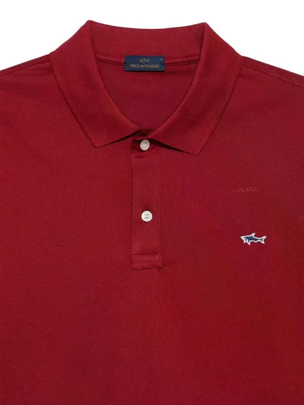 Paul & Shark Logo-embroidered Long-sleeve Polo Shirt