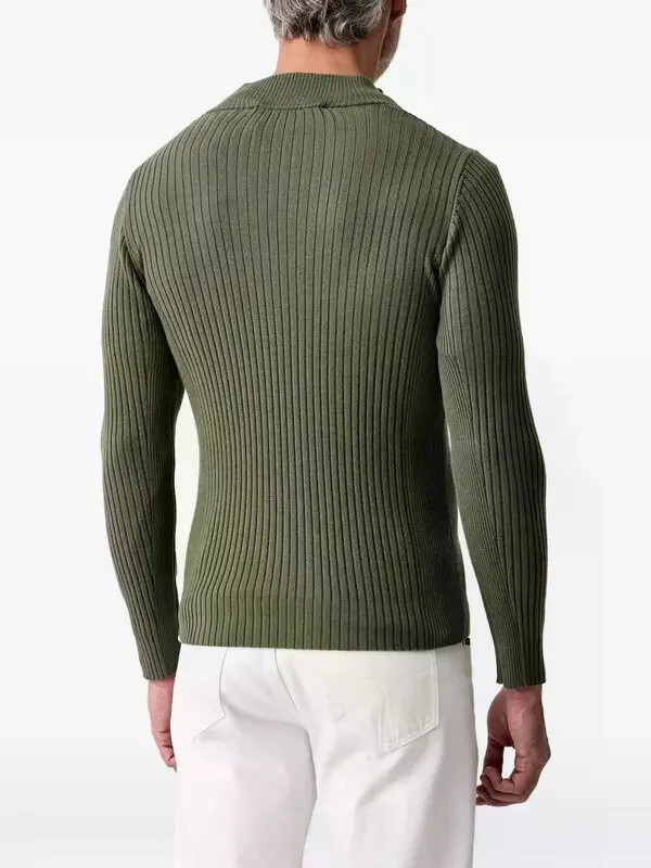 Karl Lagerfeld Ribbed Half-zip Sweater