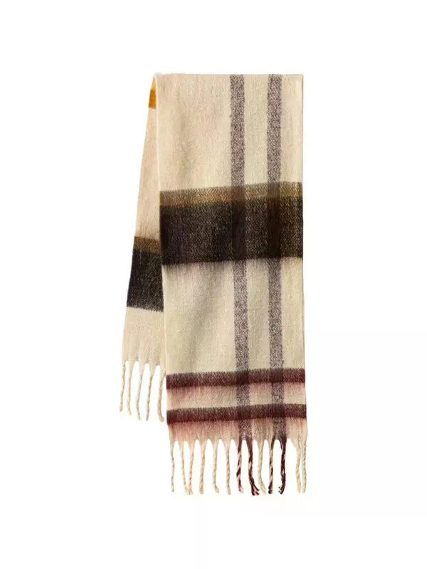 Barbour Isla Tartan Boucle Scarf - Neutrals