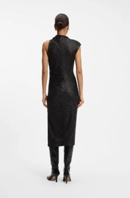 BOSS Asymmetric Sequined Dress