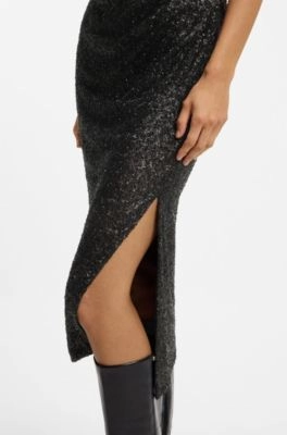 BOSS Asymmetric Sequined Dress