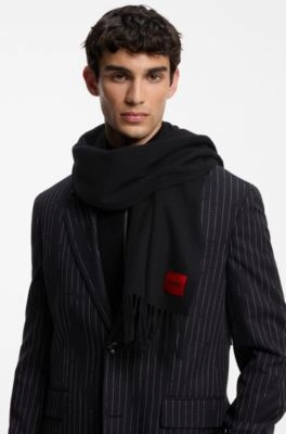 Hugo Versatile Woven Scarf In A Wool Blend