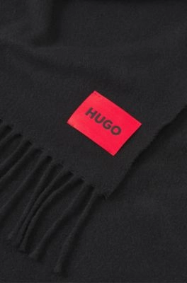 Hugo Versatile Woven Scarf In A Wool Blend