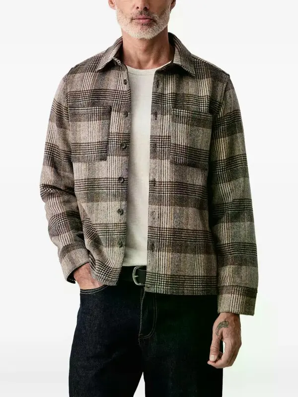 Lindbergh Check-pattern Button-down Shirt Jacket