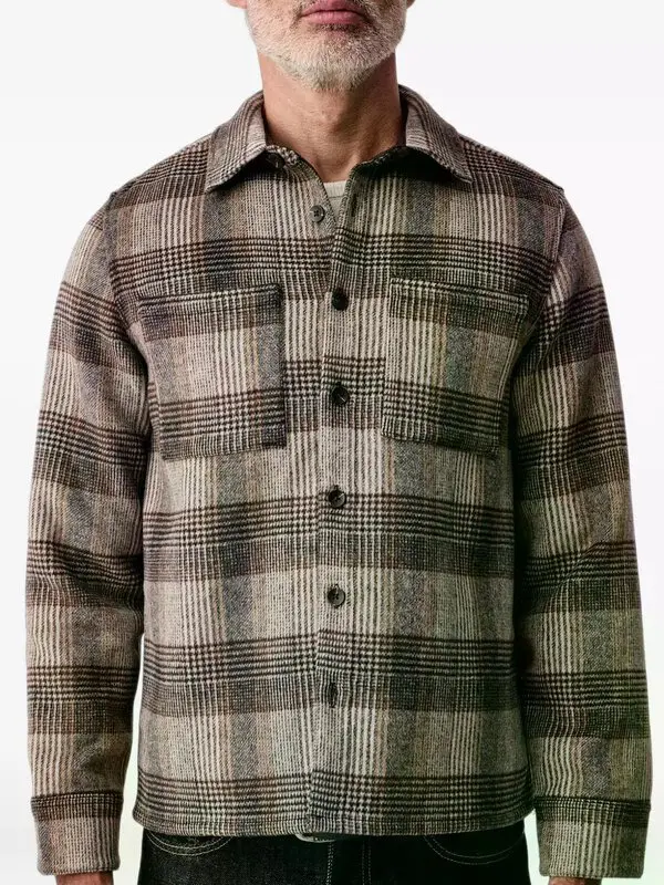 Lindbergh Check-pattern Button-down Shirt Jacket