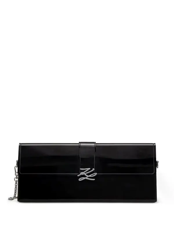 Karl Lagerfeld Logo-plaque Clutch Bag - Black