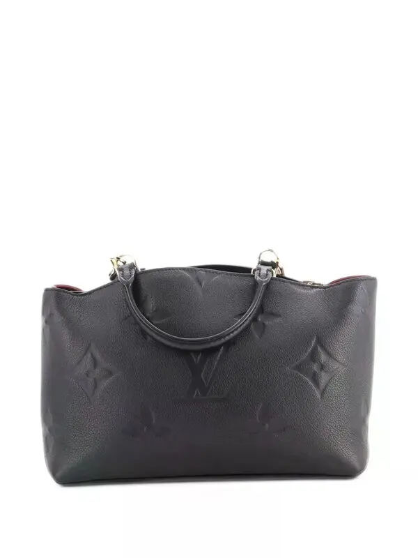 LOUIS VUITTON Petit Palais Handbag Monogram Empreinte Giant Satchel - Black