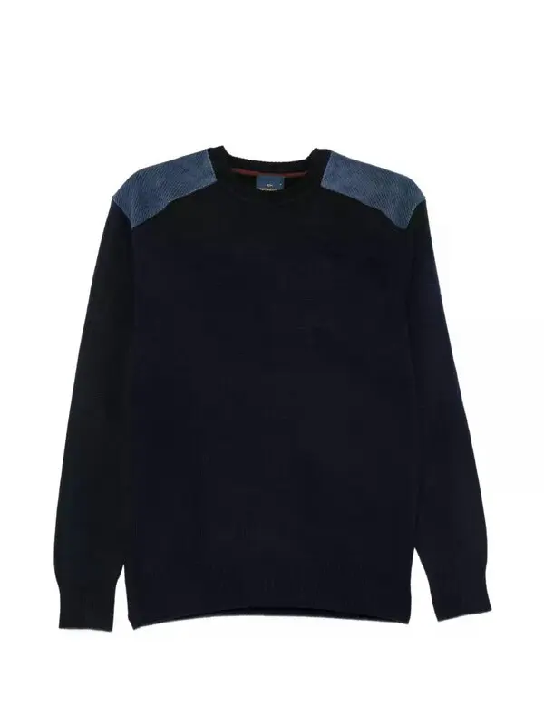 Paul & Shark Corduroy-panelled Sweater