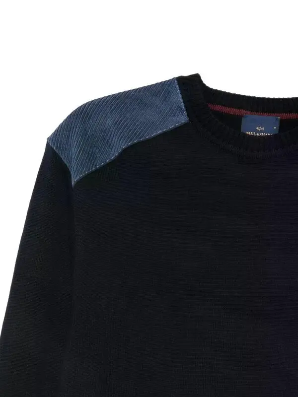 Paul & Shark Corduroy-panelled Sweater