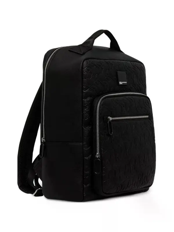 Karl Lagerfeld Logo-embossed Monogram Backpack