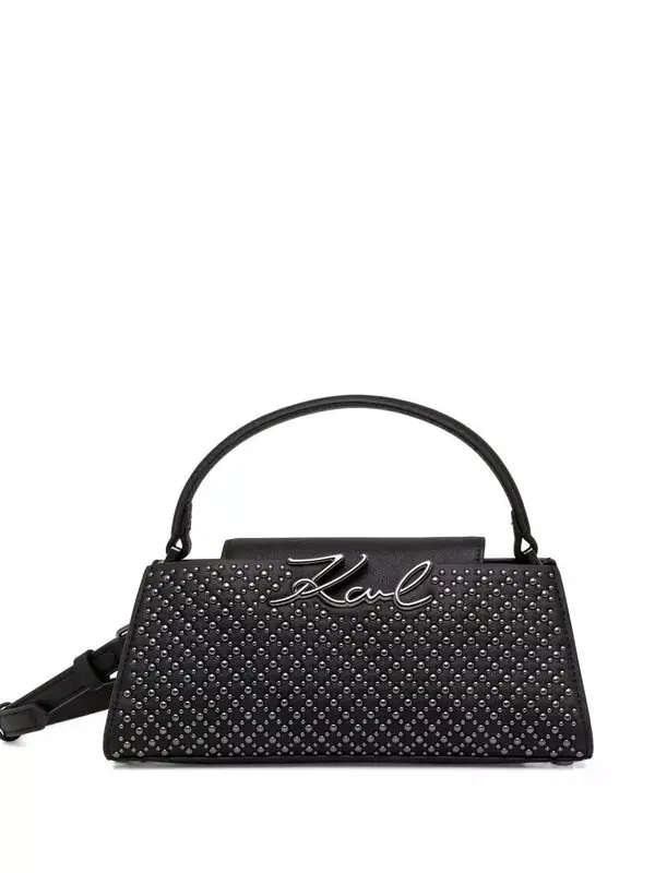 Karl Lagerfeld Signature Studded Tote Bag - Black