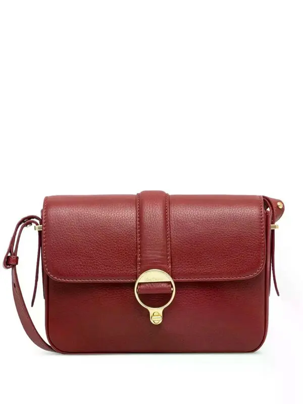Barbour Logo-plaque Leather Shoulder Bag - Red