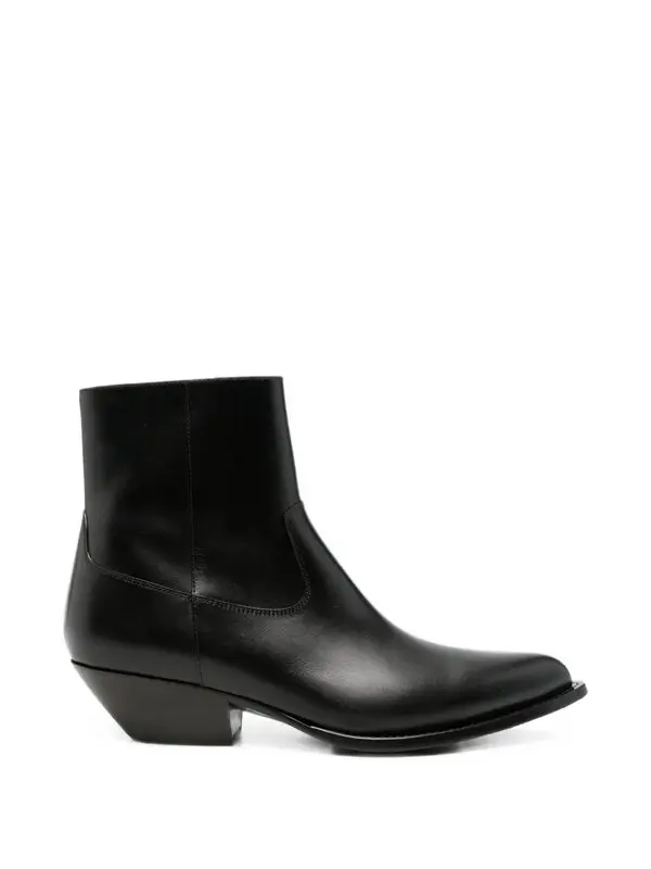 Celine Leon Leather Ankle Boots