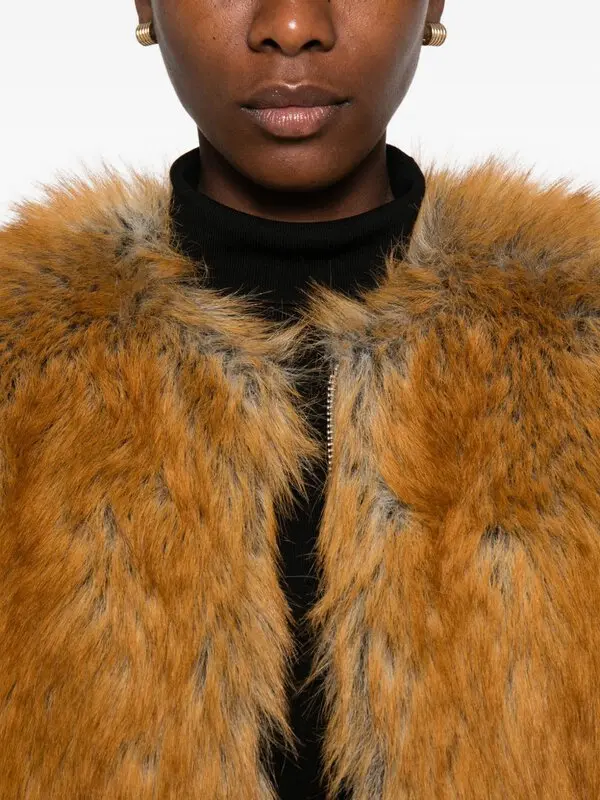 STAND STUDIO Karly Faux Fur Jacket - Multicolor