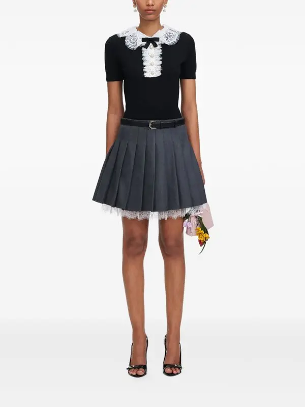 SELF-PORTRAIT Lace Collar Top