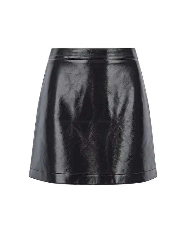 SESSUN Faux Leather Mini Skirt - Abby-browny