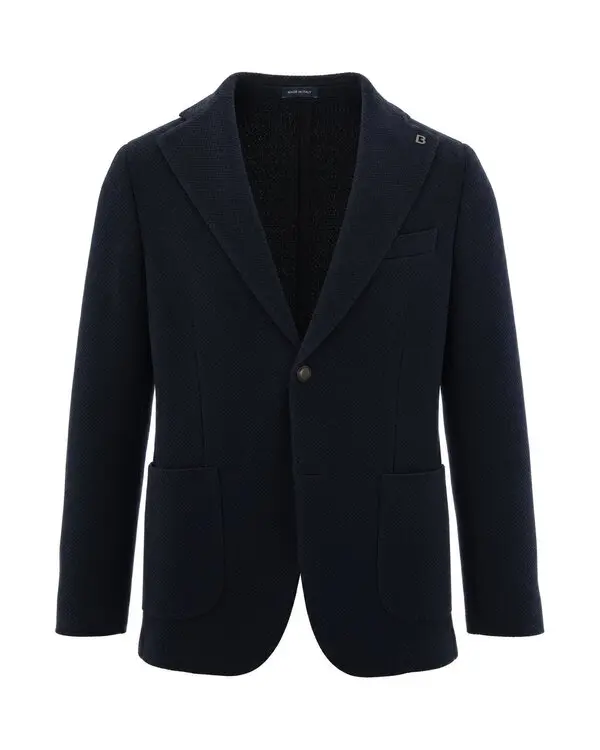 BRERAS MILANO Textured Single-breasted Blazer