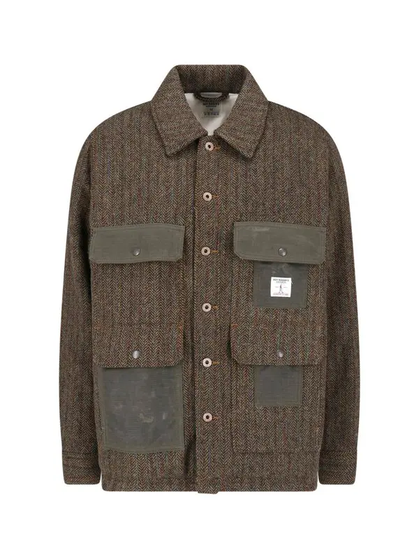 ROY ROGER'S Herringbone Overshirt Jacket