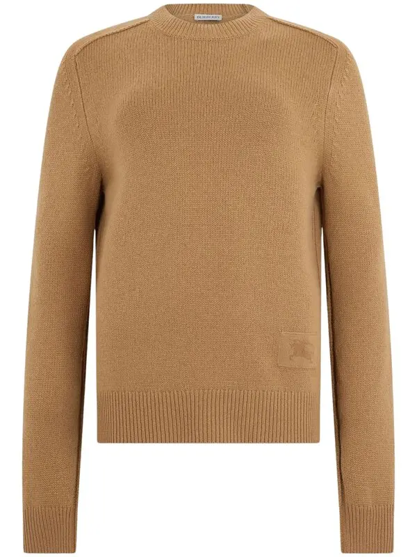 Burberry Cashmere Blend Crewneck Sweater - Beige