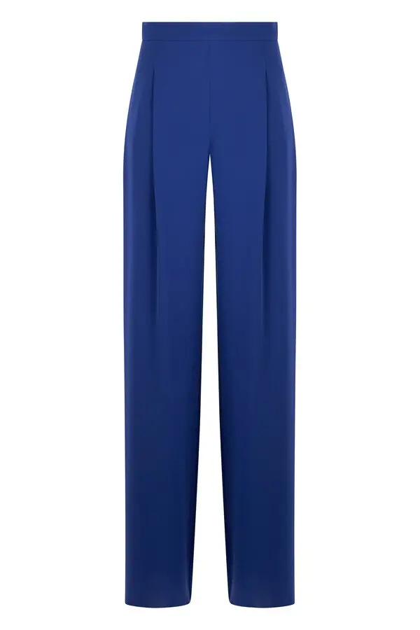 Max Mara High-waisted Straight-leg Pants - Blue