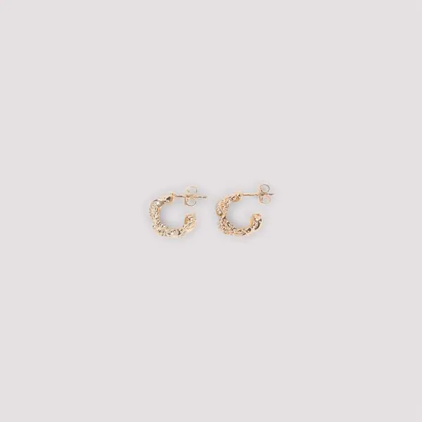Bottega Veneta Mini Brass Statement Earrings - Metallic
