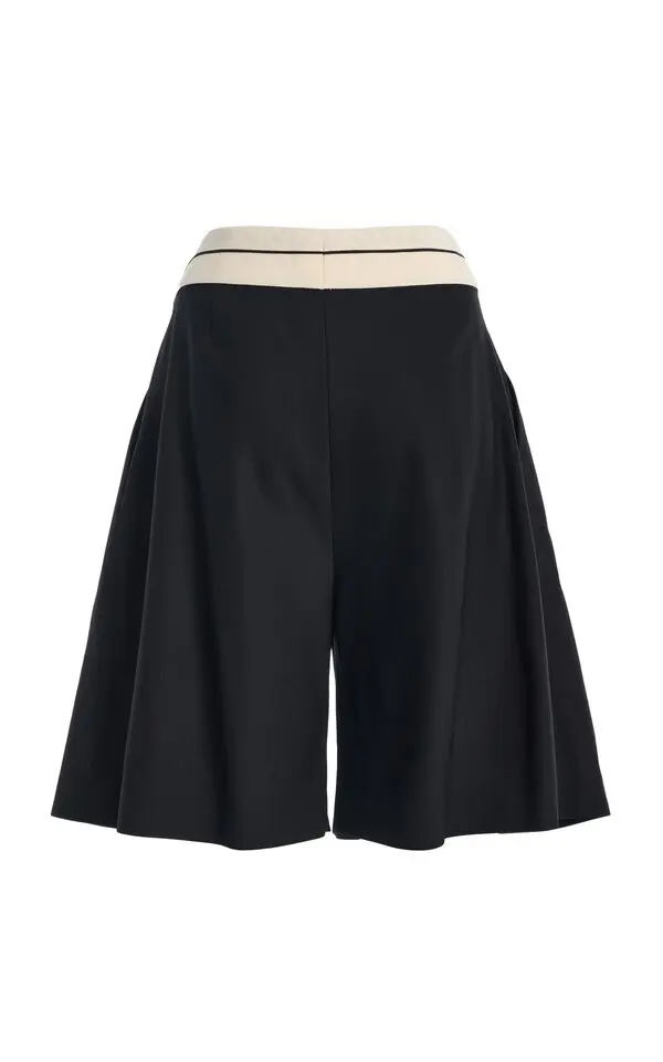 ASHLYN Low-rise Knit Mini Shorts - Black
