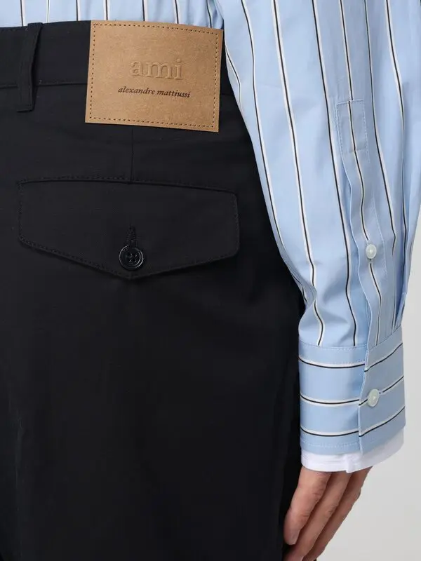AMI Paris Cotton Chino Trousers