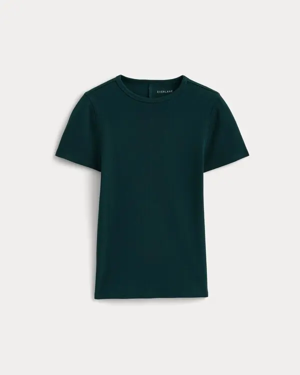 Everlane Effortless Rib Short-sleeve Crew - Ponderosa Pine