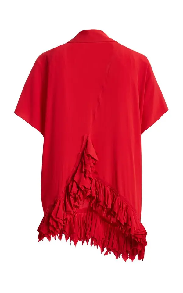 ASHLYN Asymmetrical Crepe Top