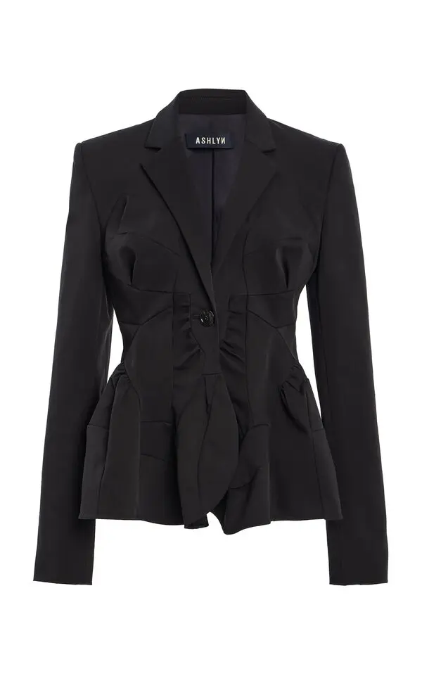 ASHLYN Puzzle Cotton Jacket - Black