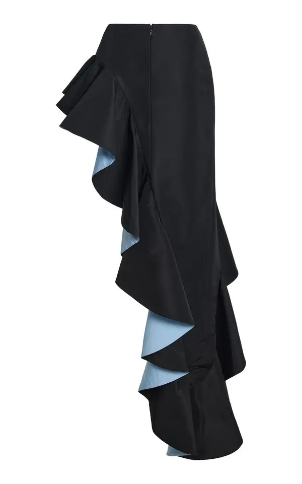 LAQUAN SMITH Contrast Ruffle Mini Skirt