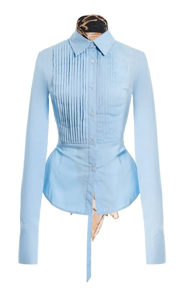 LAQUAN SMITH Open-back Tuxedo Shirt