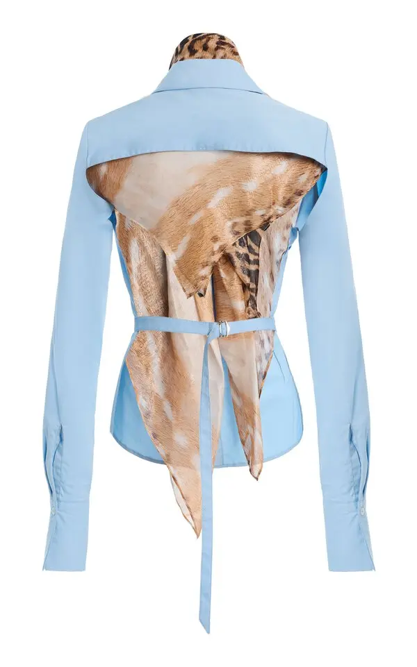 LAQUAN SMITH Open-back Tuxedo Shirt