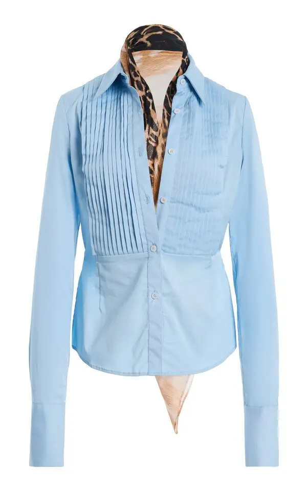 LAQUAN SMITH Open-back Tuxedo Shirt