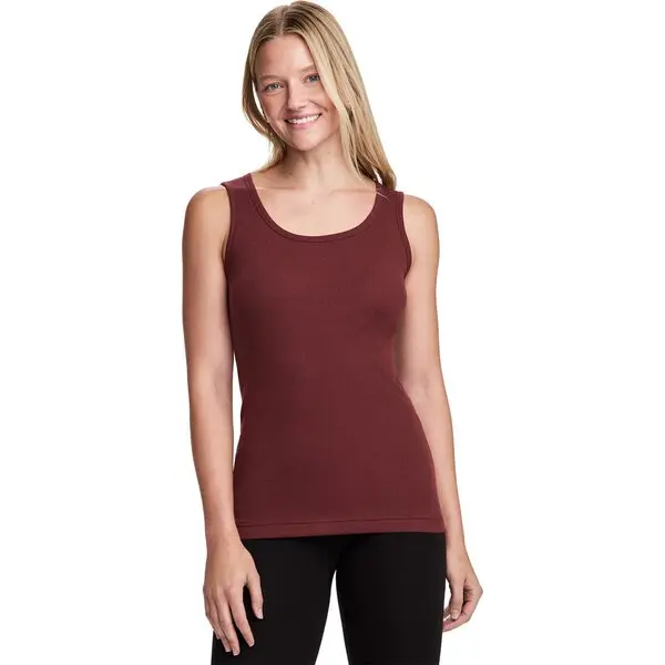 JOCKEY 100% Cotton Rib Tank - Currant