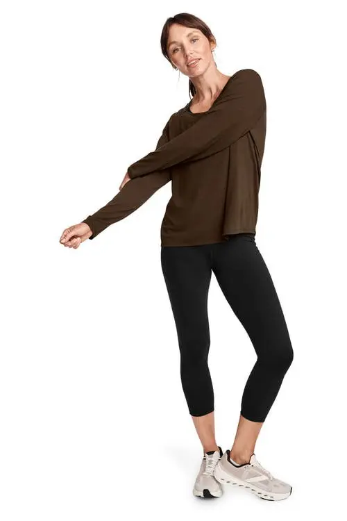 JOCKEY Everactive Oversized Long Sleeve Tee - Walnut