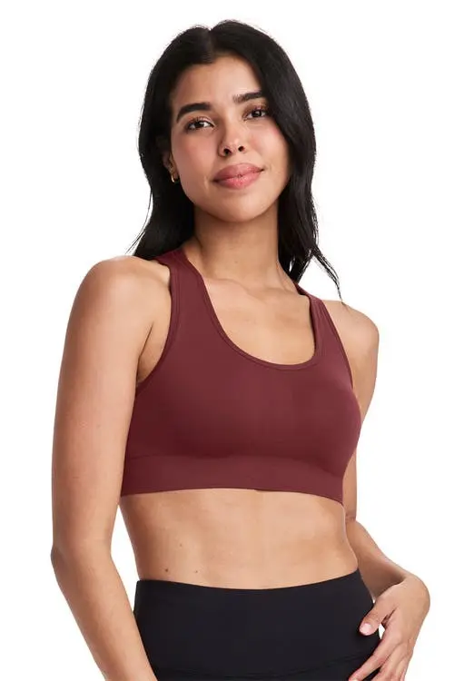 JOCKEY Seamfree Mid Impact Sports Bra - Currant