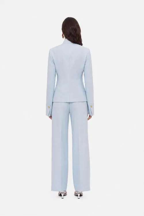 NOCTURNE Fluid Wide Leg Trousers - Blue