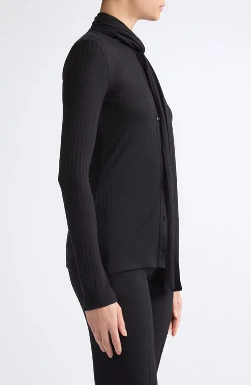 TOTEME Ribbed Bow Top
