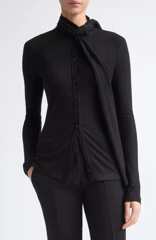 TOTEME Ribbed Bow Top