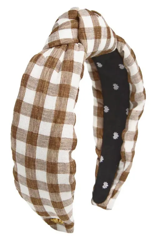 Lele Sadoughi Knotted Gingham Headband