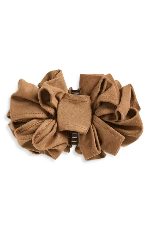 Lele Sadoughi Rita Faux Suede Claw Clip - Walnut